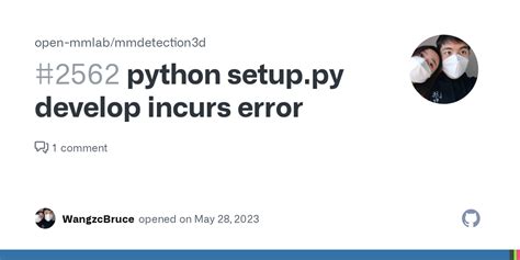 Python Setuppy Develop Incurs Error · Issue 2562 · Open Mmlab