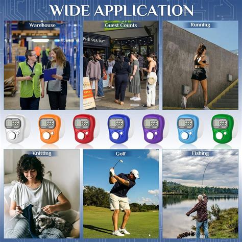 Chgang Finger Counter 7 Pack Electronic Finger Counter Clicker Tally Mini Lcd Display 5 Digit