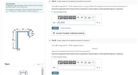 solved part a ﻿scalar analysis of an applied horizontal