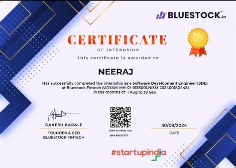 Neeraj Choudhary On Linkedin Internship Fintech Softwaredevelopment