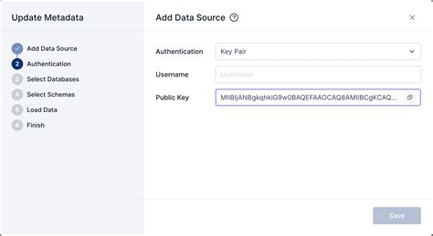 Using Key Pair Authentication Select Star