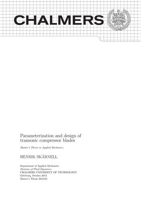 Pdf Parameterization And Design Of Transonic Compressor Blades Dokumentips