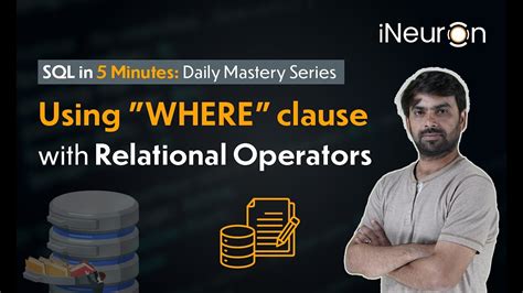using where clause with relational operators sql tutorial youtube