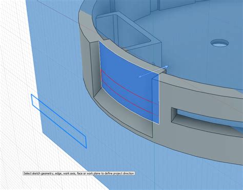 solved cyan lines on projected geometry on a curved surface autodesk