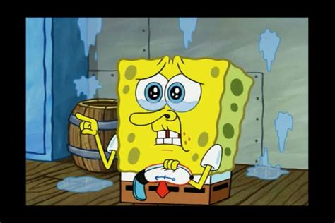 Download Spongebob Crying With Flared Nostrils Wallpaper