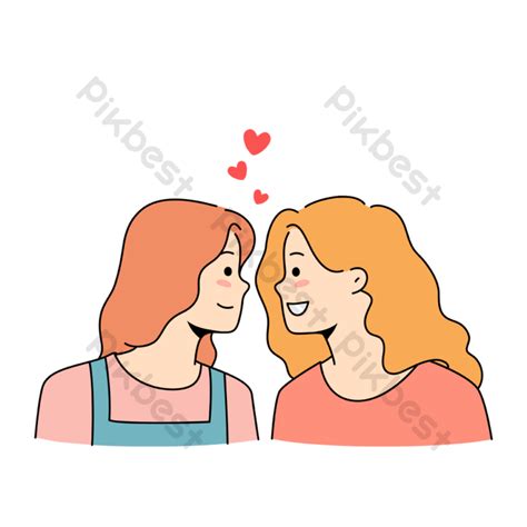 Lesbians Happy Lesbian Women Look In Eyes Show Love Png Images Eps Free Download Pikbest
