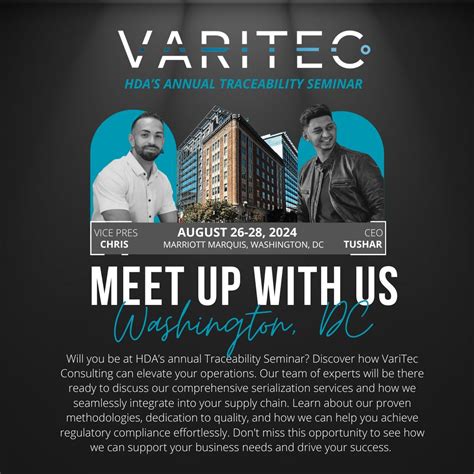 Varitec Consulting On Linkedin Traceabilityseminar Hda2024 Serializationsolutions Marriott…