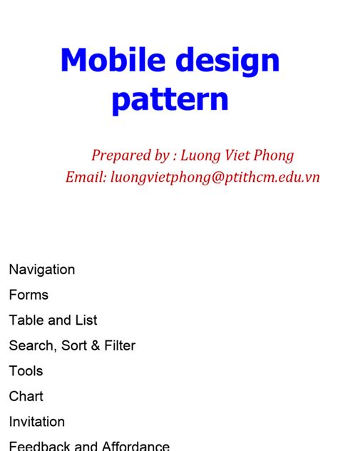 Mobile Design Pattern Pdf