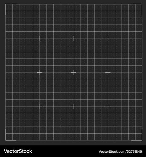 Hud Grid Game Panel Graph With Dots Lines Vector Image