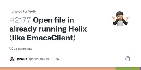 open file in already running helix like emacsclient · issue 2177