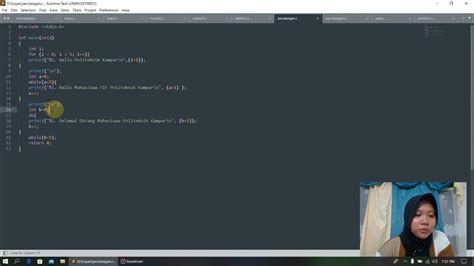Pengulangan Dengan Menggunakan Bahasa C Youtube