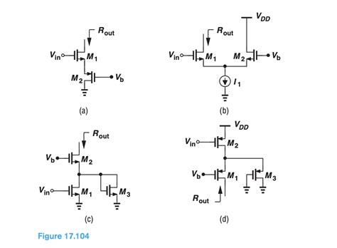 solved determine the output impedance of each circuit shown