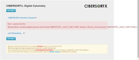Cibersort Error File Not Found R Bioinformatics