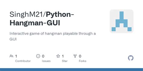 Github Singhm21python Hangman Gui Interactive Game Of Hangman
