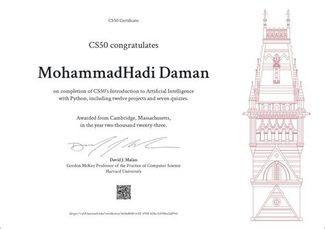 Happy To Announce That I Have Completed The Cs50s Introduction To Ai With Python Certificate On
