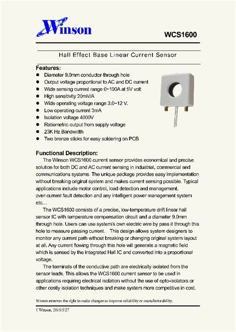 Wcs16008178754pdf Datasheet Download Ic On Line
