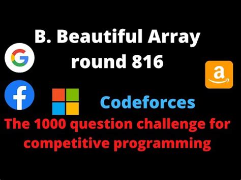 B Beautiful Array Codeforces Ccontest 1715 Problem B Hindi