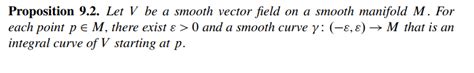 Differential Geometry X Is A Smooth Vector Field On M X 0 Iff Every Integral Curve Of X