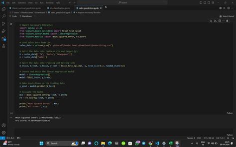 Sheeba Janet On Linkedin Codsoft Datascience Linearregression Ml