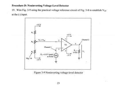 Solved Procedure D Noninverting Voltage Level Detector Chegg