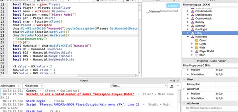 Model Doesnt Have The Scale Property And Scaleto And Getscale Doesnt Work Scripting Support