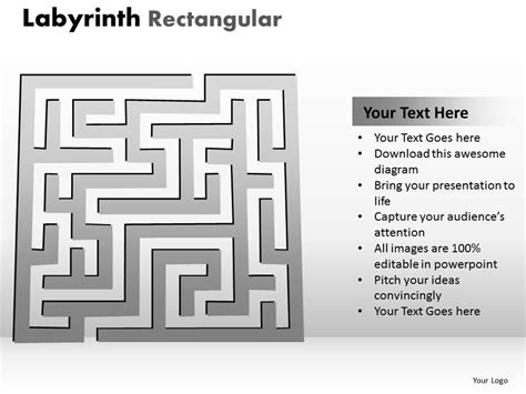 Labyrinth Rectangular Ppt Presentation Graphics Presentation PowerPoint Example Slide