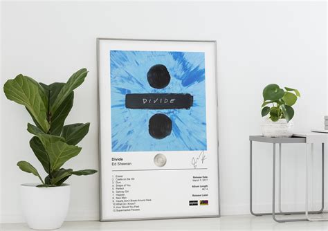Ed Sheeran Poster Divide Album Cover Poster Print Ink And Canvas