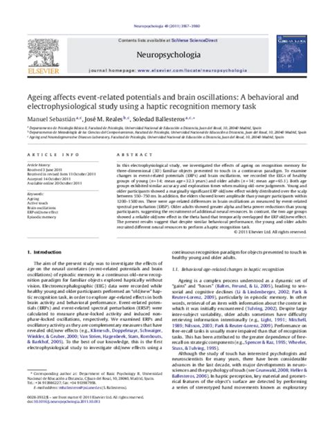 Pdf Ageing Affects Event Related Potentials And Brain Oscillations A Behavioral And