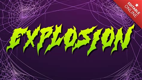 Explosion Text Effect Generator