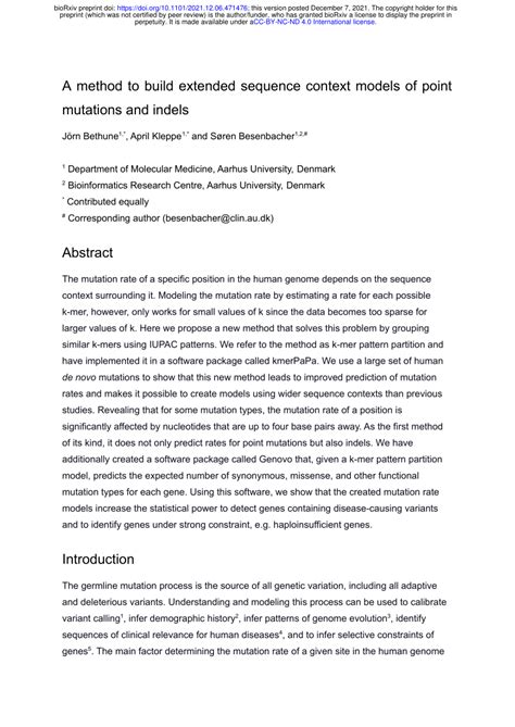 pdf a method to build extended sequence context models of point