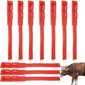 Glixoft 10pcs Cattle Marking Bands Livestock Identification Bands Cow