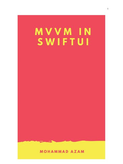 mvvm in swiftui mohammad azam pdf xcode application programming