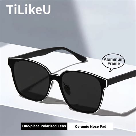 Korean Style Women Personality Polarised Sunglasses Screwless Uv400