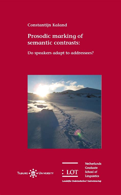 Lot Publications Webshop Prosodic Marking Of Semantic Contrasts