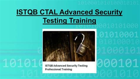 Istqb Ctal Advanced Security Testing Training Course Pptx Standardized Testing Educational