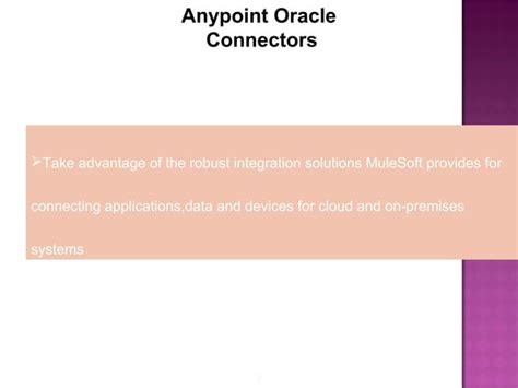 Developing Oracle Connector Using Mule Ppt