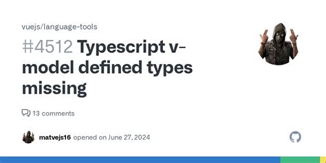 Typescript V Model Defined Types Missing · Issue 4512 · Vuejslanguage