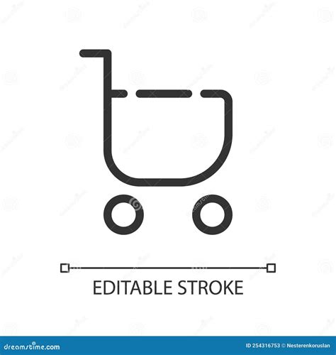 Remove Item From Shopping Cart Pixel Perfect Linear Ui Icon Stock Vector Illustration Of