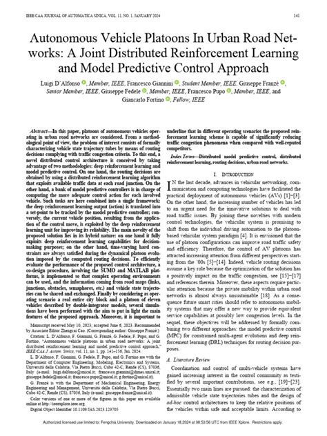autonomous vehicle platoons in urban road networks a joint distributed