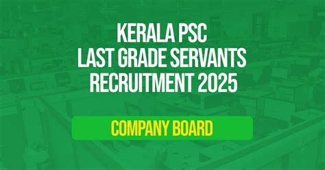 Kerala Psc Last Grade Servants Recruitment 2025 Apply Online For Lgs