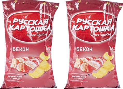 Чипсы Русская Картошка Бекон 150 г (комплект из 2 шт) - купить с ...