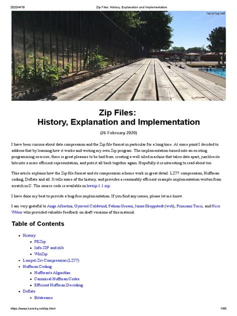 zip files history explanation and implementation pdf zip file