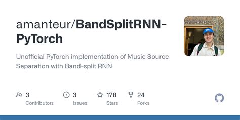 GitHub Amanteur BandSplitRNN PyTorch Unofficial PyTorch Implementation Of Music Source
