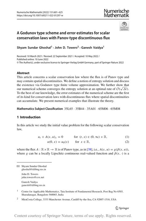 A Godunov Type Scheme And Error Estimates For Scalar Conservation Laws With Panov Type