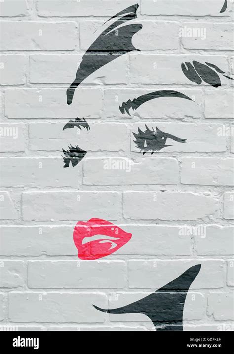 Street Art Portrait Of Young Girl Stock Vector Image And Art Alamy