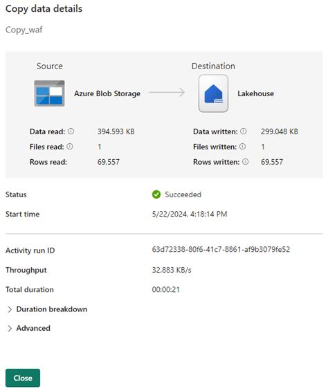 azure blob depolama dan lakehouse a kopyalama microsoft fabric