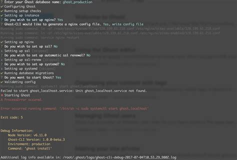 Ghost Doesnt Start When Nginx Setup And Systemd Not · Issue 262