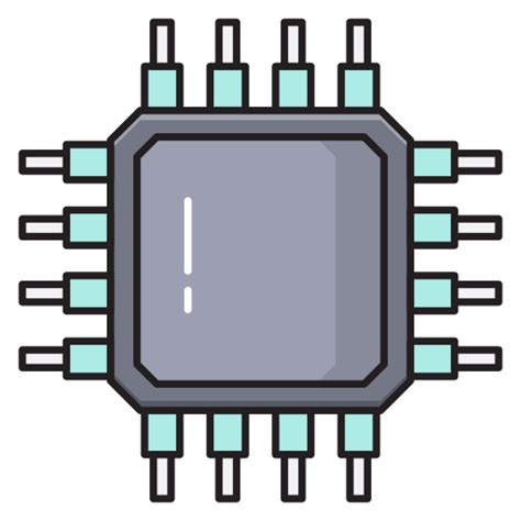 Processor Vector Stall Lineal Color Icon