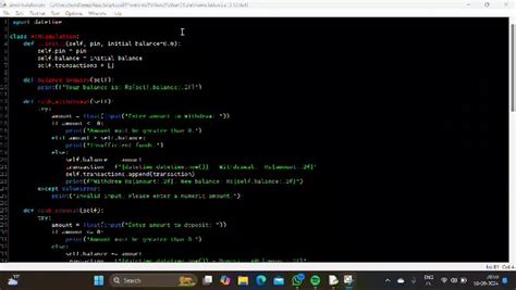 Madhu Sai On Linkedin My First Task In Octanet Create An Atm Machine