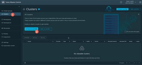 Vmware Tanzu Mission Control Getting Started With Your First Cluster